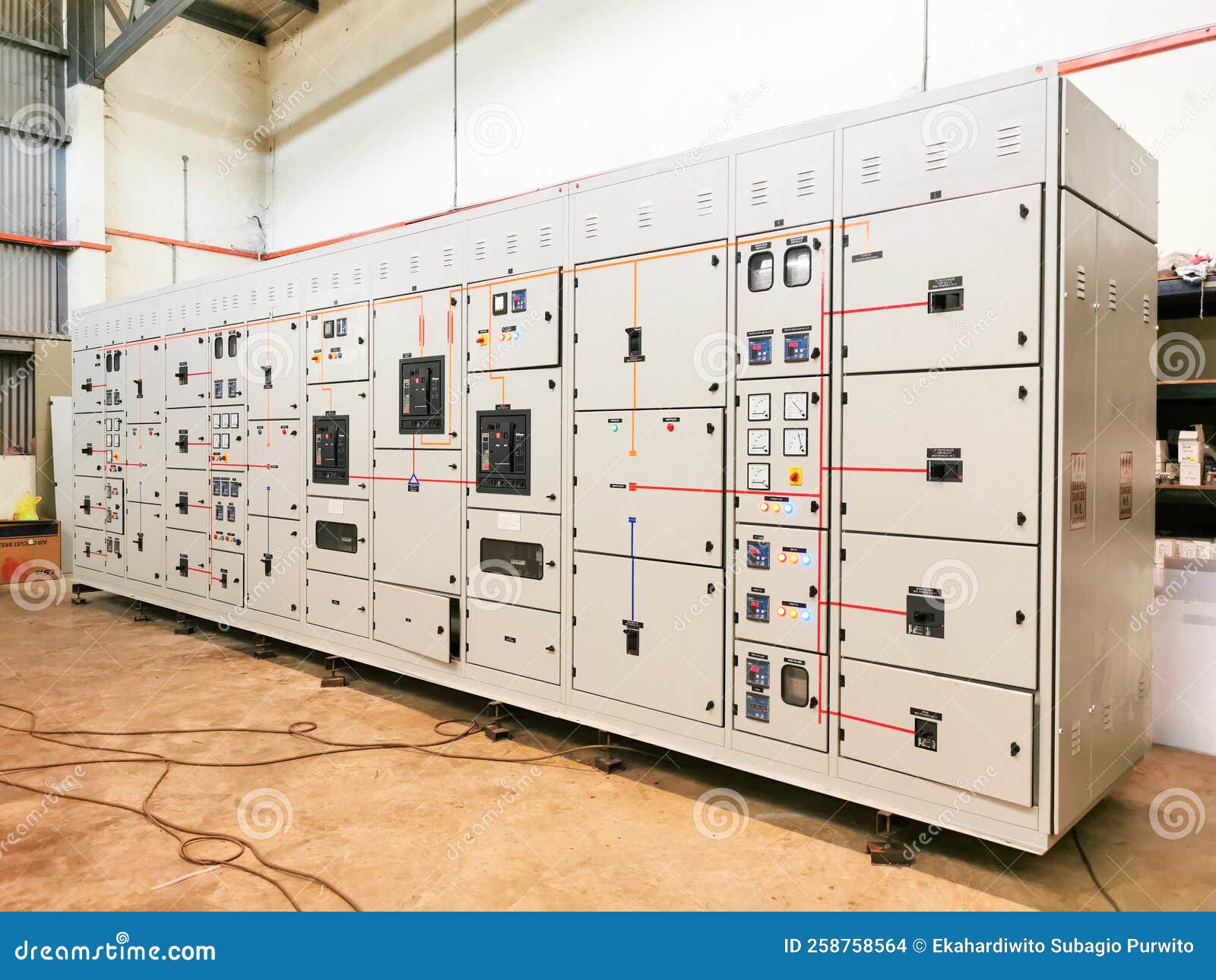 Image of Main Switchboard in Factory. Stock Photo - Image of equipment ...