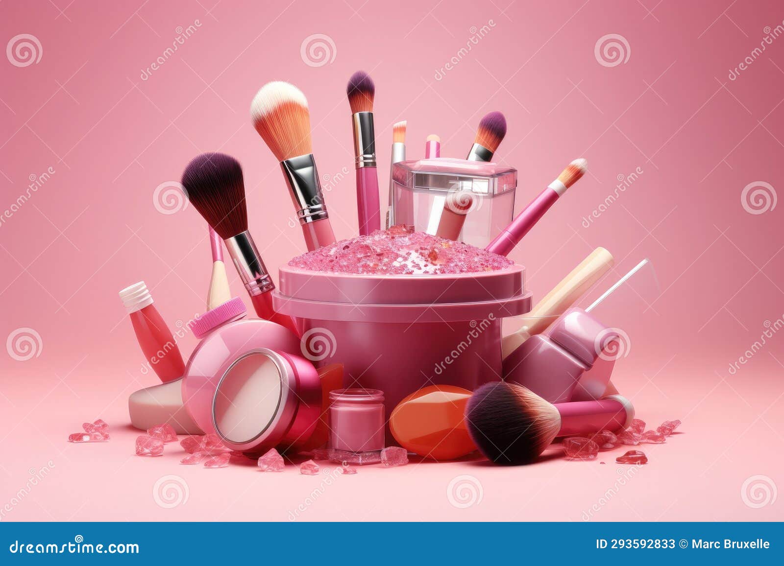 Image of a Make-up Kit - AI Generated Stock Illustration - Illustration ...