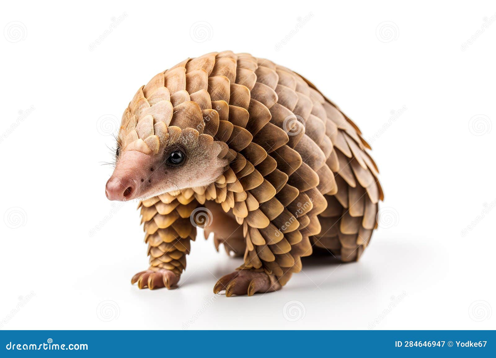 Image Of Malayan Pangolin On White Background. Wildlife Animals ...