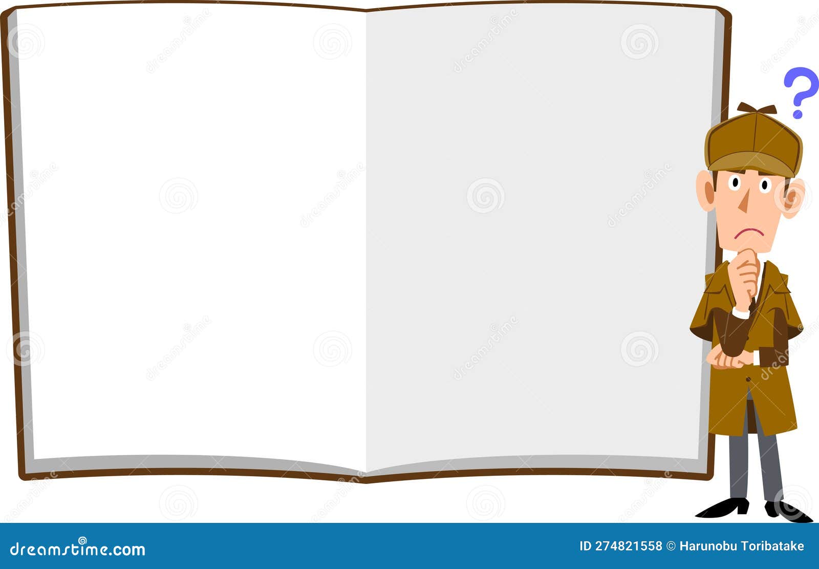 Male Detective Thinking about a Problem in Front of a Notebook Stock ...