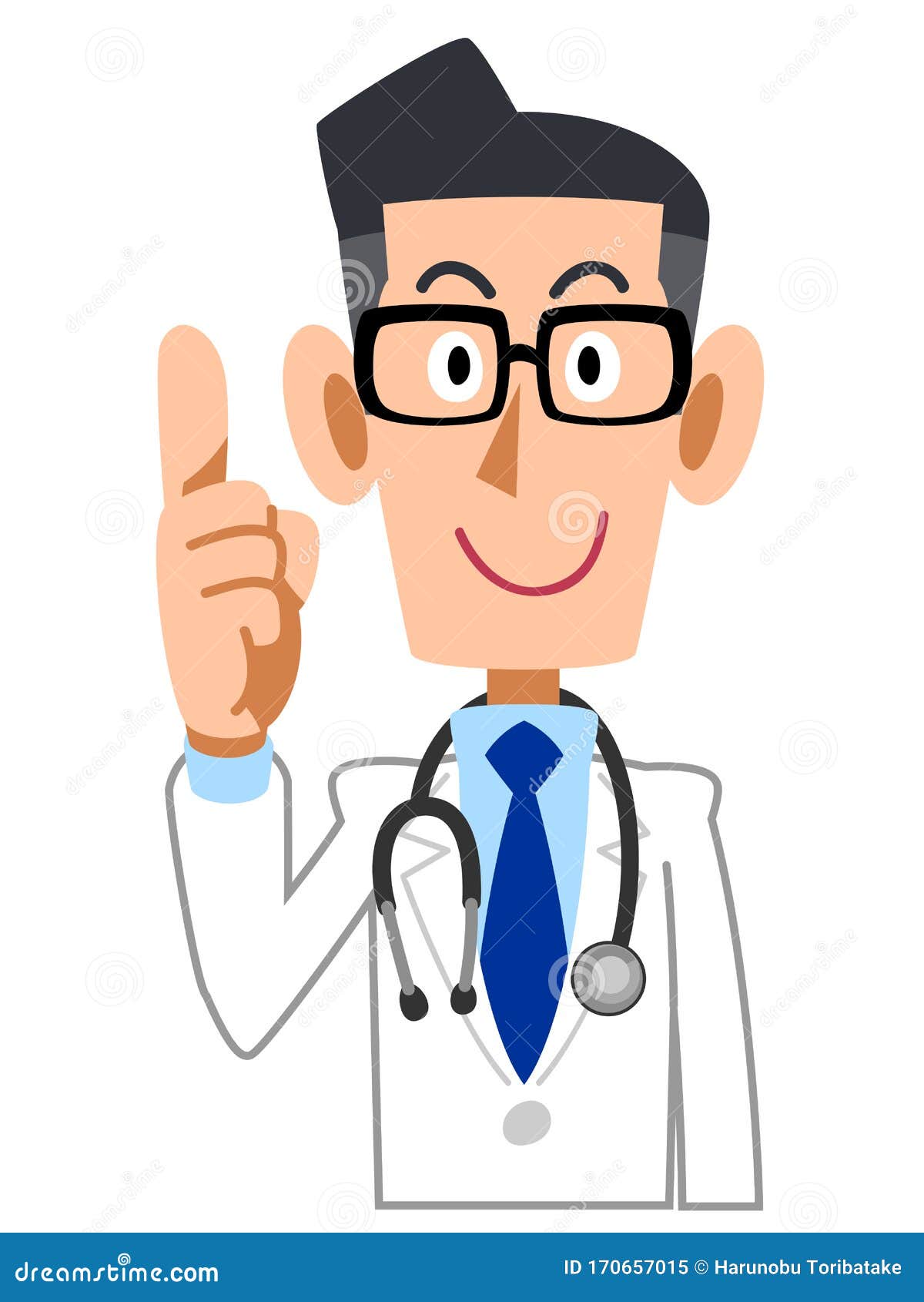 Male Doctor Explaining the Point Stock Vector - Illustration of ...
