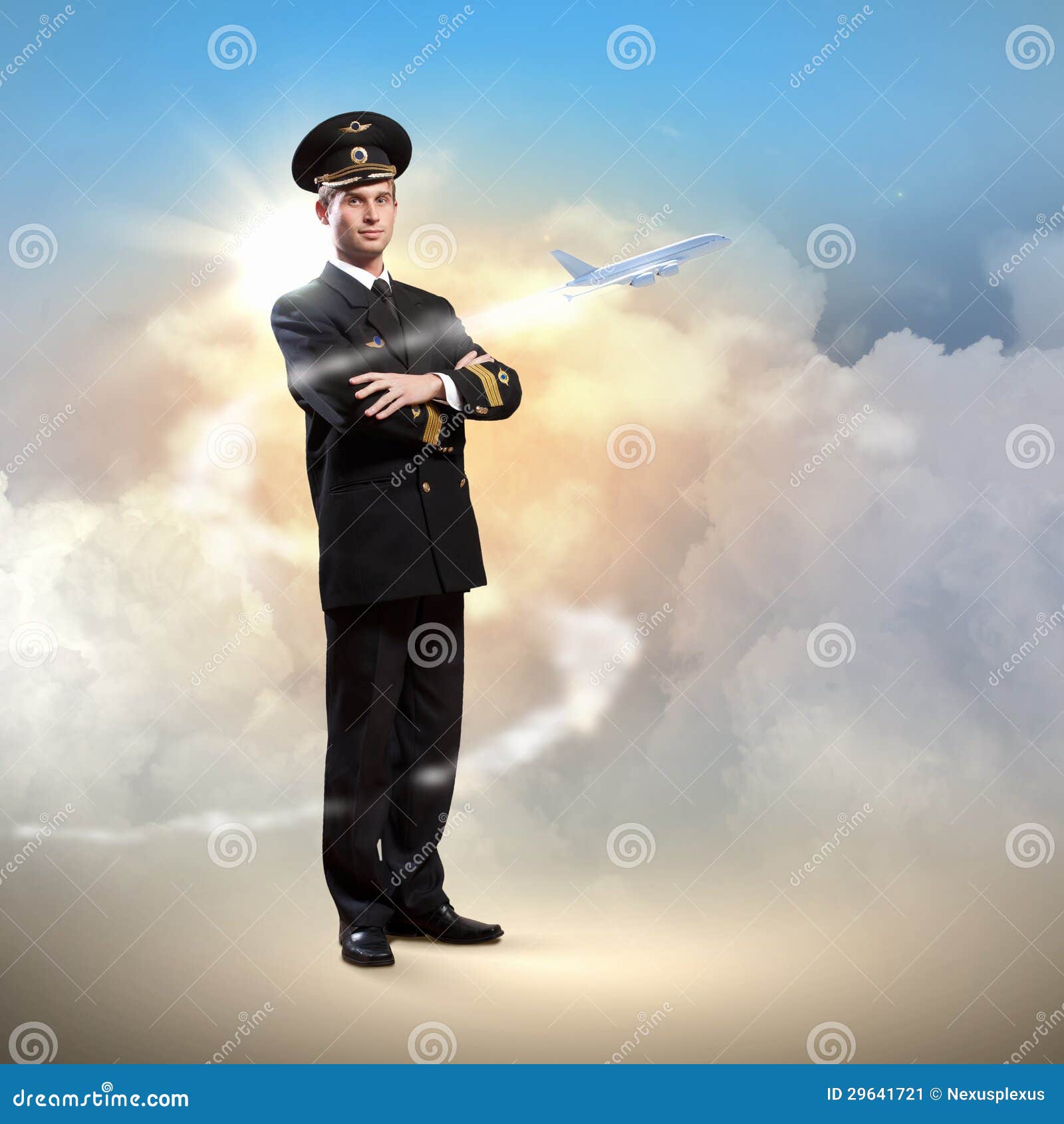 Image of male pilot stock image. Image of aviation, adult - 29641721