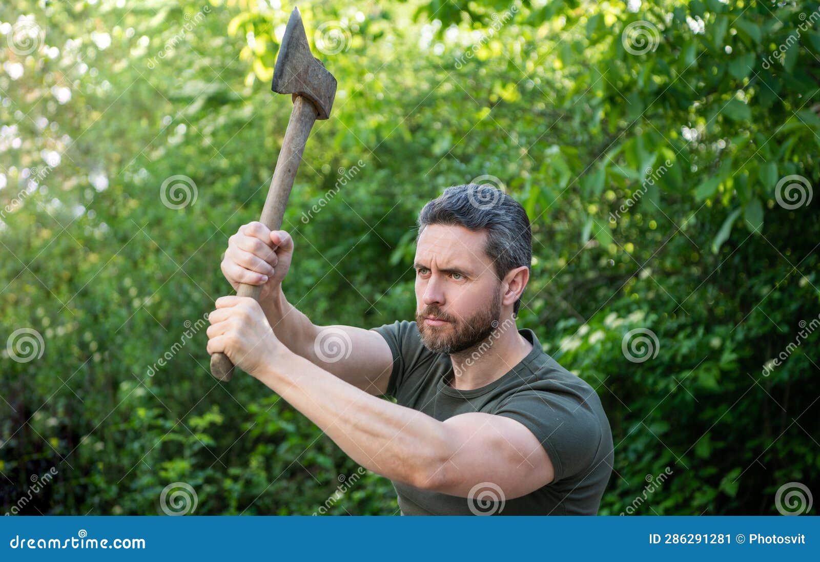 Image of Man Hit with Axe. Man Hit with Axe. Man Hit with Axe Wearing ...