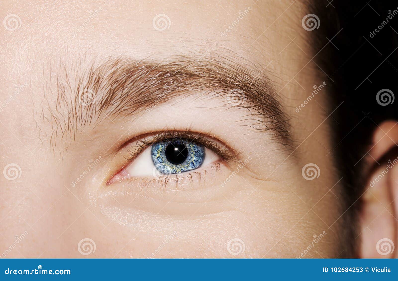 Image of man`s blue eye stock image. Image of beautiful - 102684253