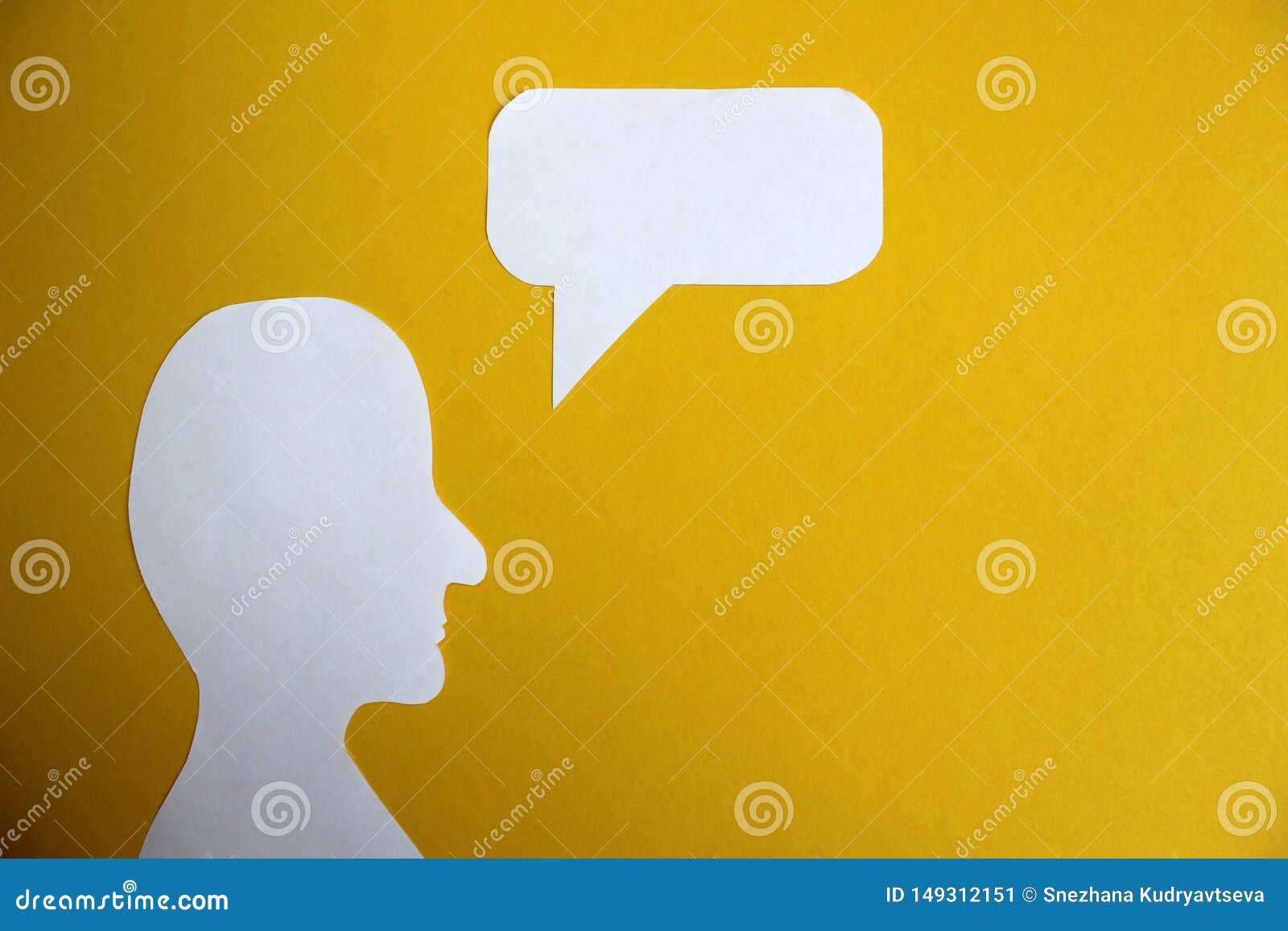 Image of a Man Thinking Man Cut Out of Paper Stock Image - Image of ...
