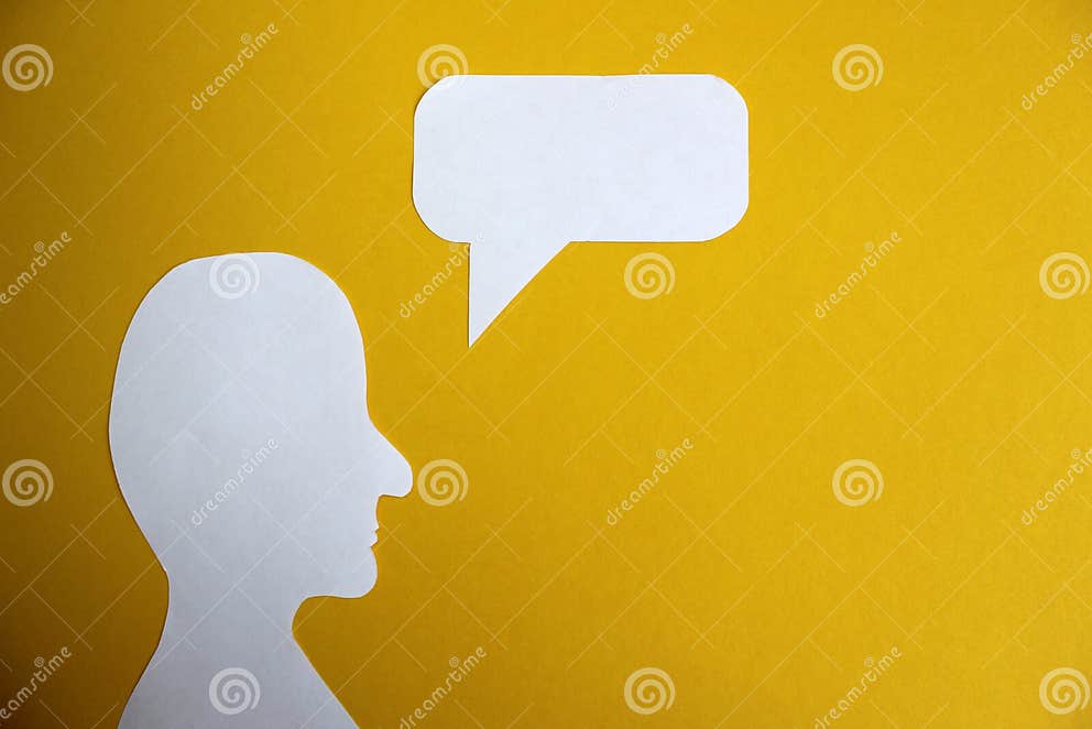 Image of a Man Thinking Man Cut Out of Paper Stock Image - Image of ...