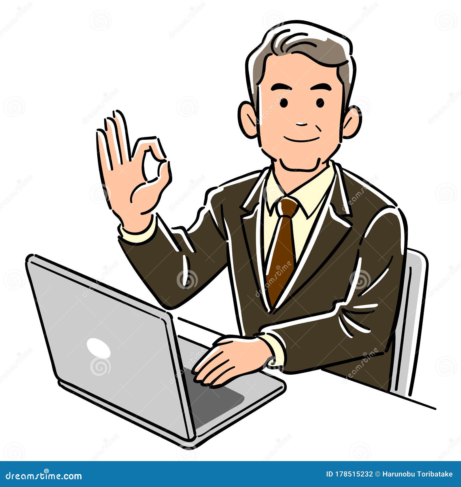 Sad Manager, Businessman Vector. Sitting At The Workplace ...