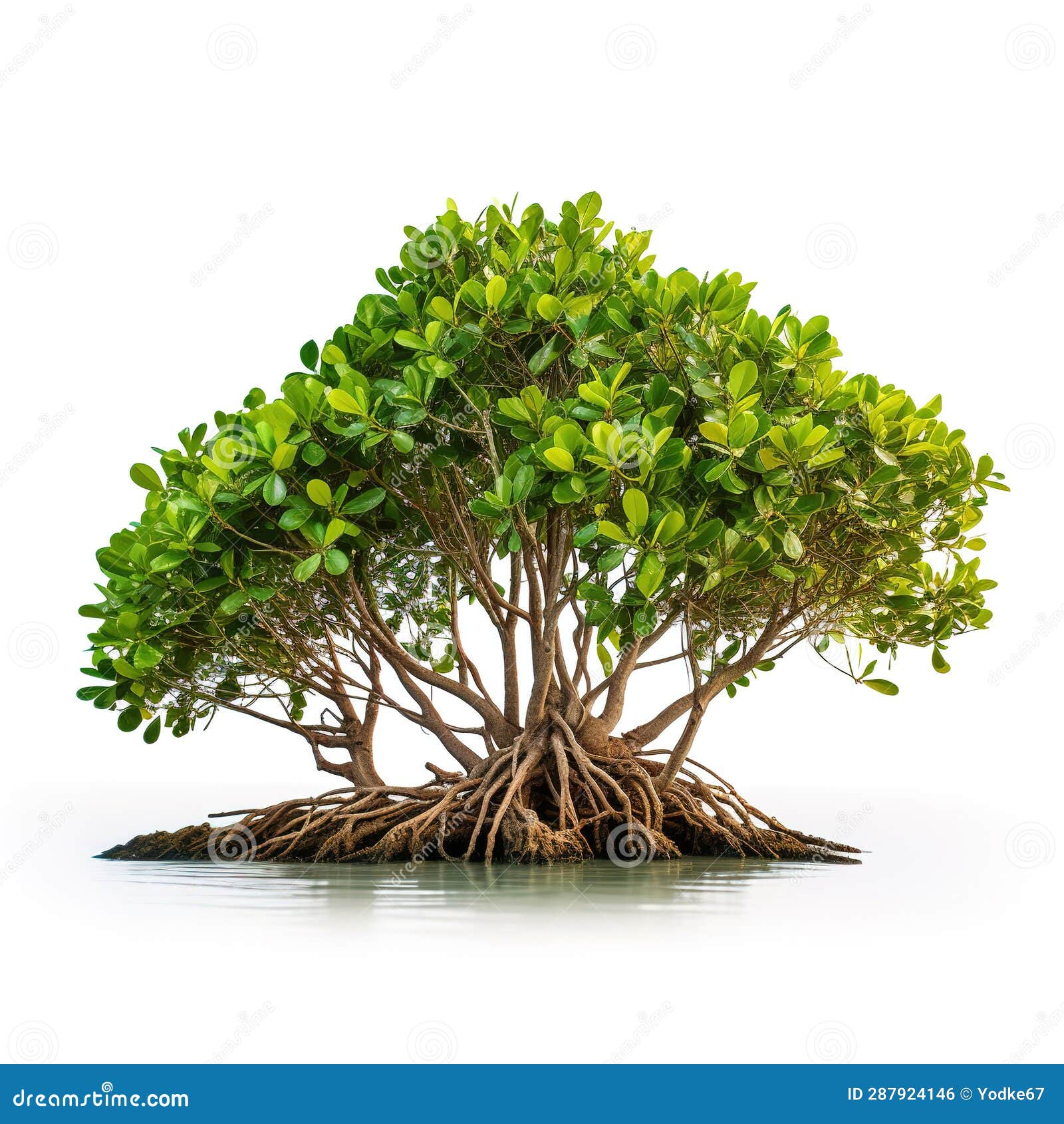 Image Of Mangroves Tree On White Background. Nature. Illustration ...