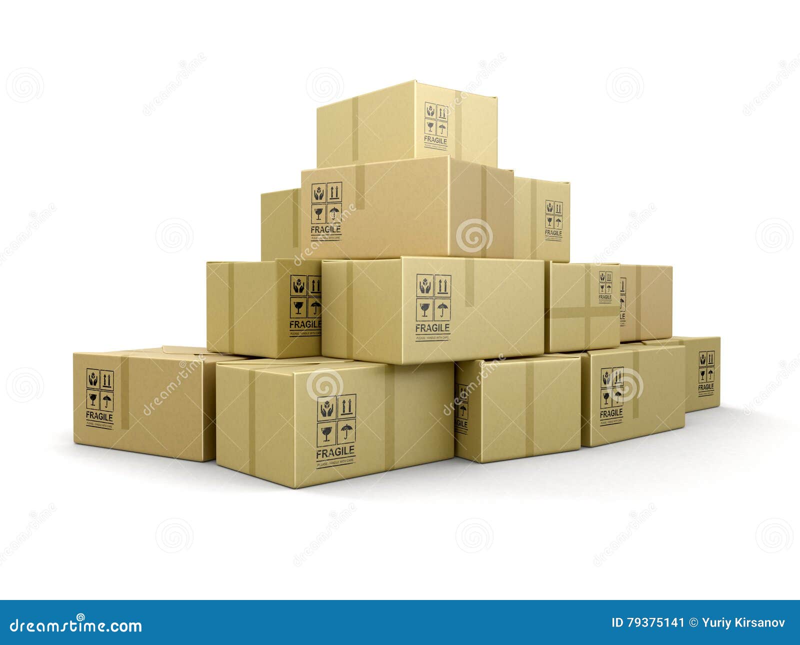 Image of Many packages stock illustration. Illustration of fragile ...
