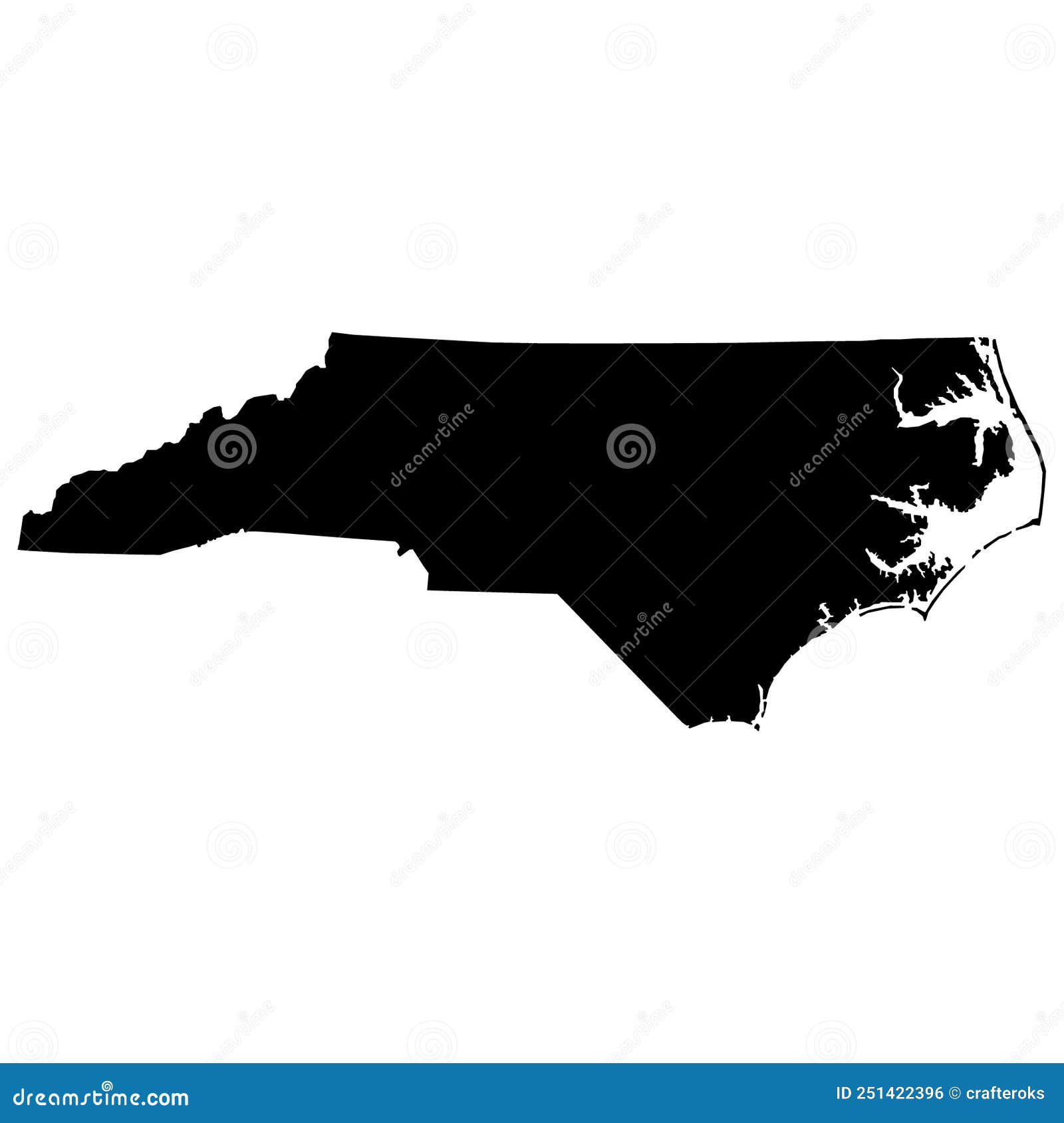North Carolina Map EPS Vector File Stock Vector - Illustration of ...