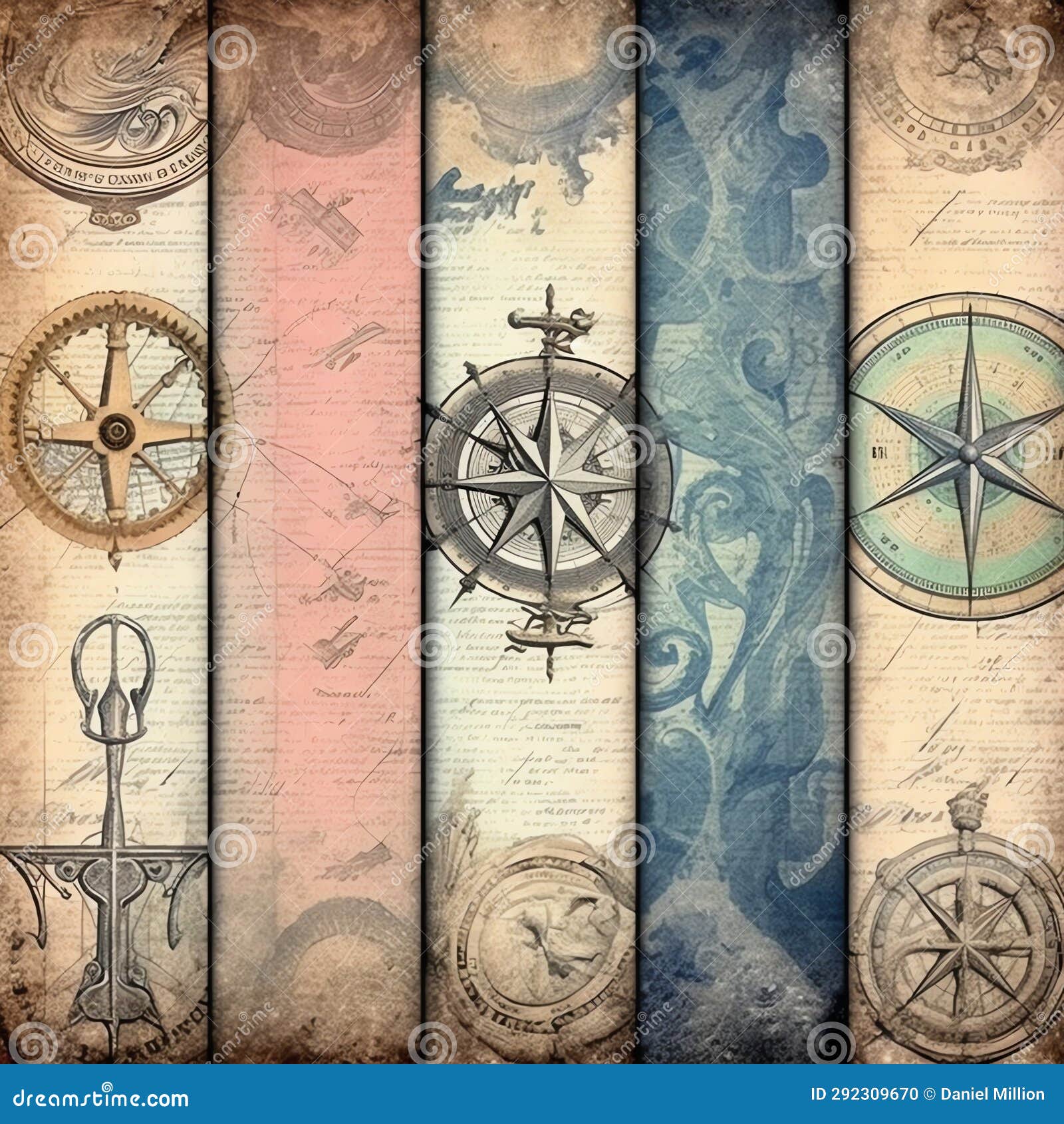 Map Old Paper, Vintage Digital Paper Stock Illustration - Illustration ...