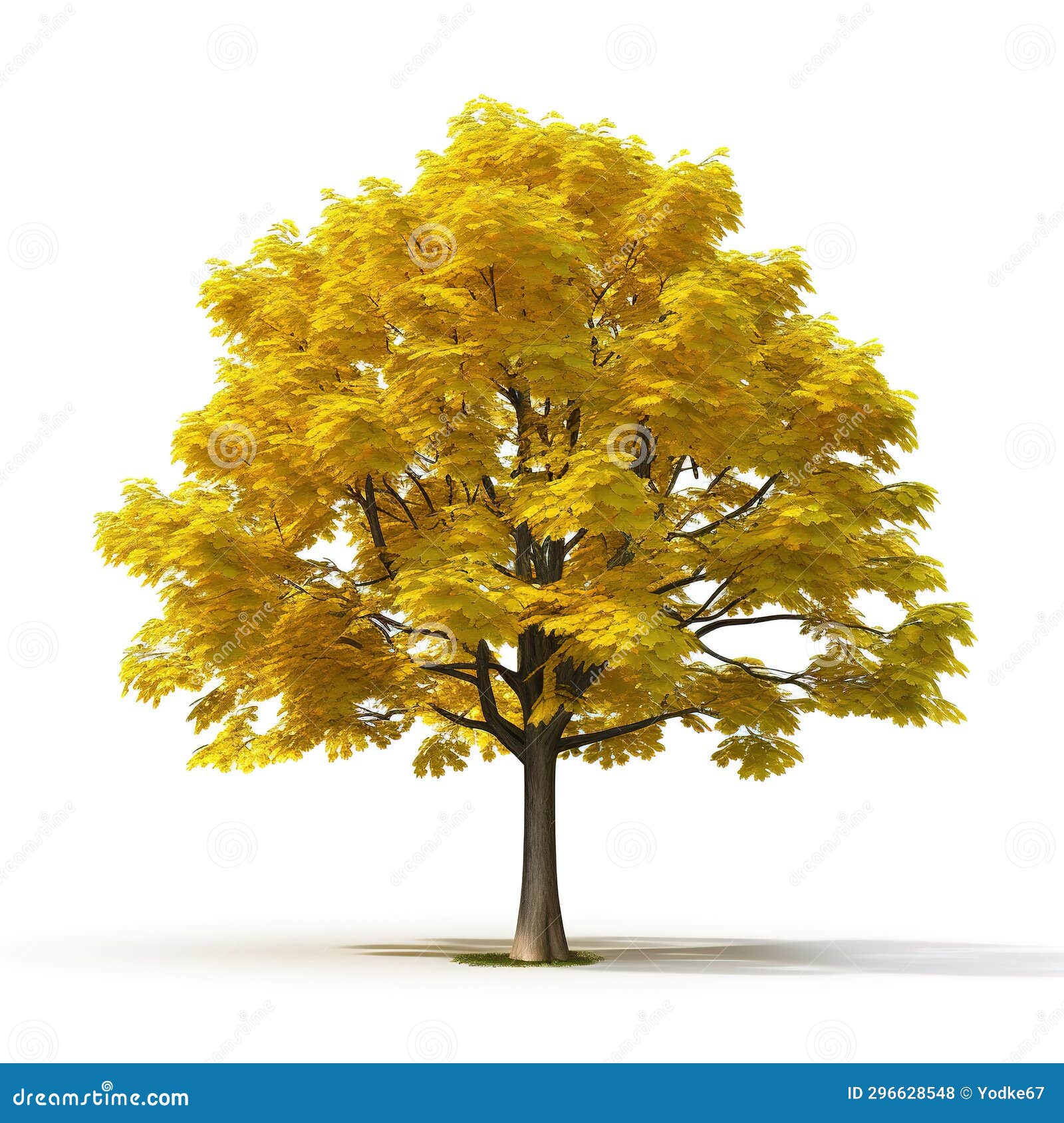 Image of Maple Tree on White Background. Nature Stock Illustration ...