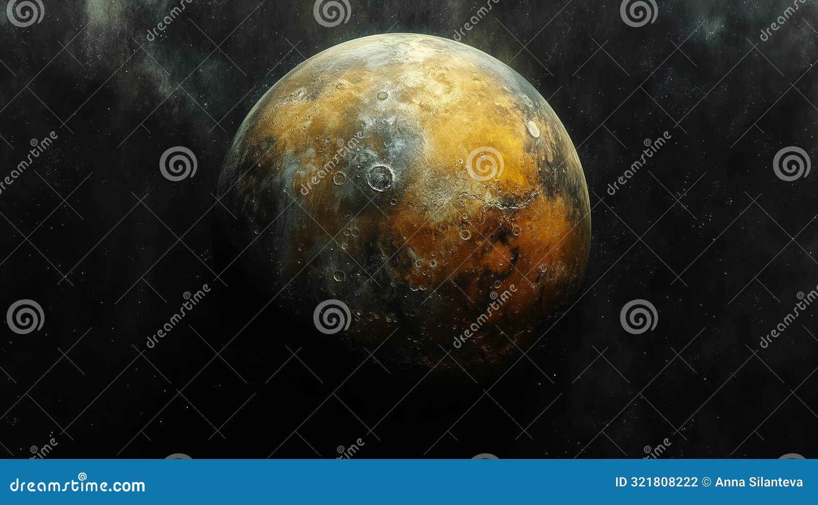 Image of Mars on a Black Space Background Stock Photo - Image of deep ...