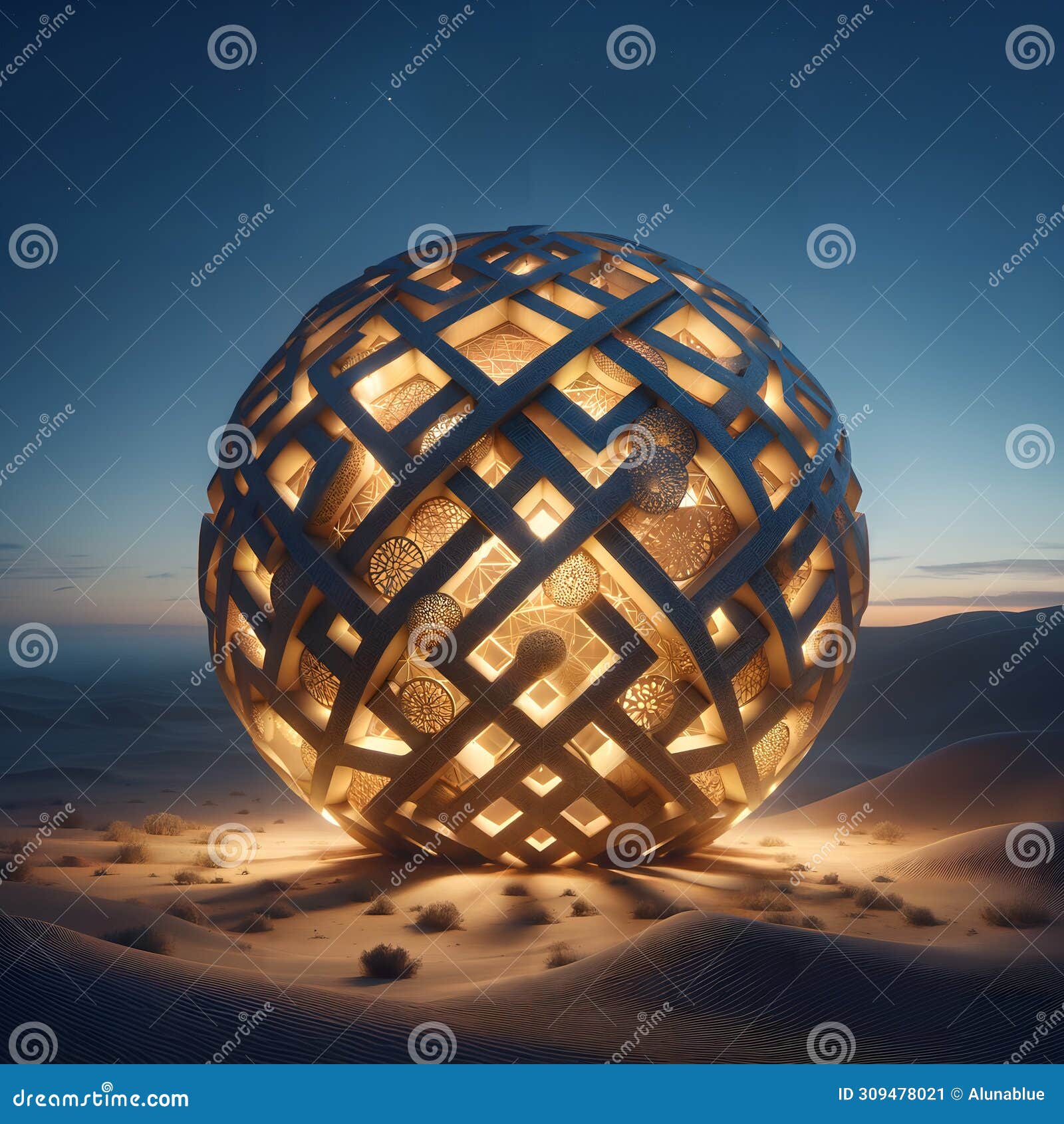 A Spherical Structure Intricately Patterned with Sacred Geometry ...