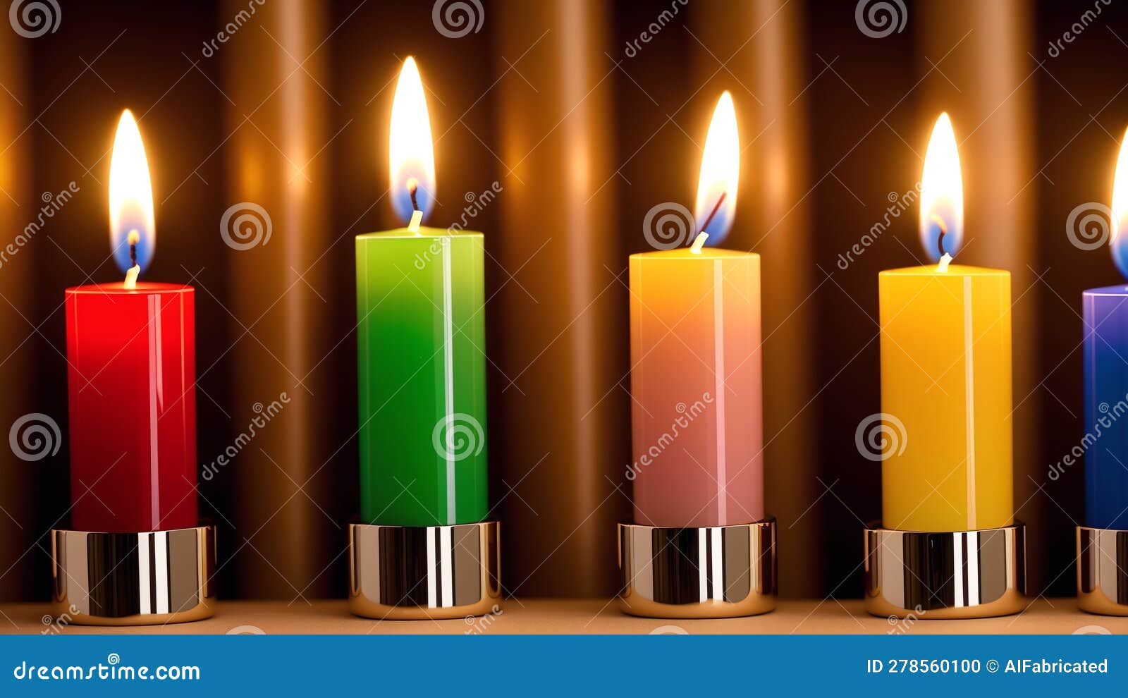 An Image of a Masterfully Created Picture of a Row of Candles AI ...