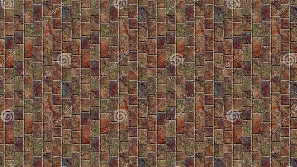 Texture Material Background Multicolor Bricks 1 Stock Illustration ...