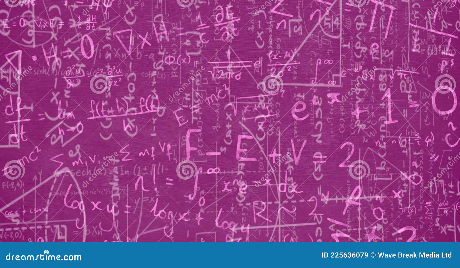 Image of Mathematical Equations Moving on Pink Background Stock ...