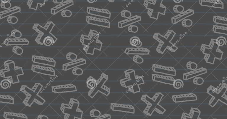 Image of Mathematical Symbols on Grey Background Stock Illustration ...