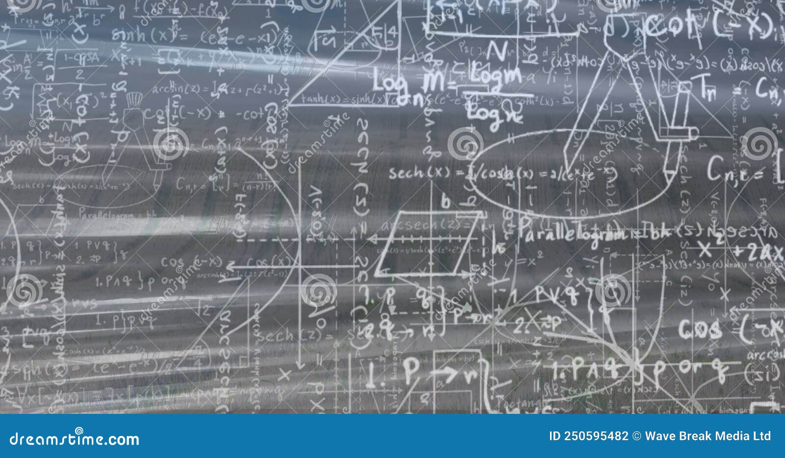 Image of Mathematics Formulas on Grey Background Stock Photo - Image of ...