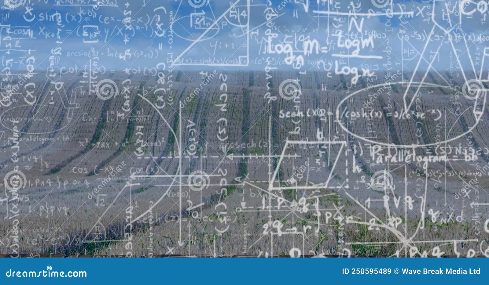 Image of Mathematics Formulas on Grey Background Stock Image - Image of ...