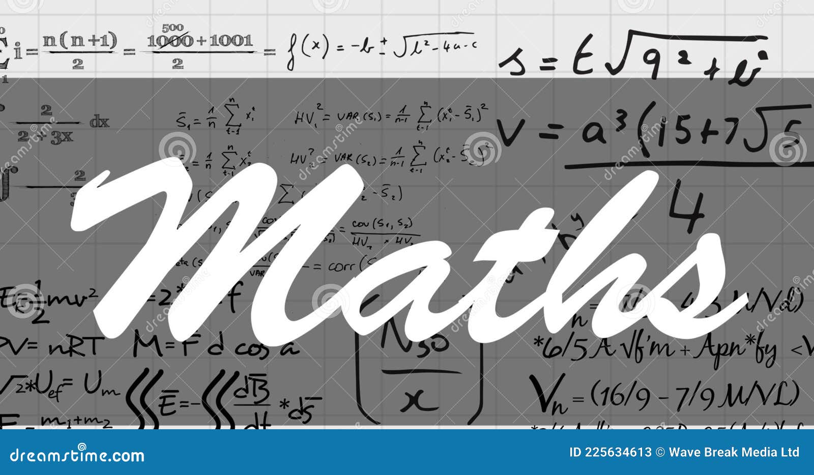 Image of Maths Text Over Mathematical Equations Stock Illustration ...