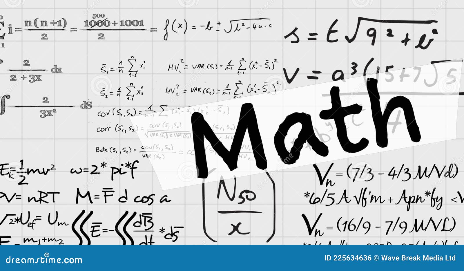 Image of Maths Text Over Mathematical Equations Stock Illustration ...