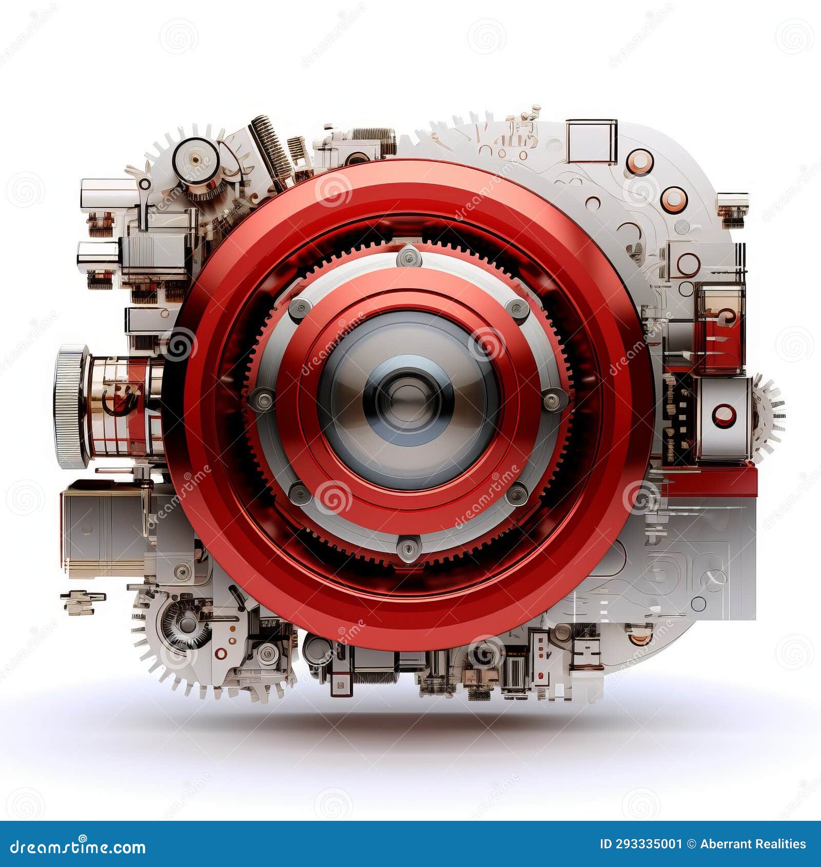 An Image of a Mechanical Device with Gears on it Stock Illustration ...