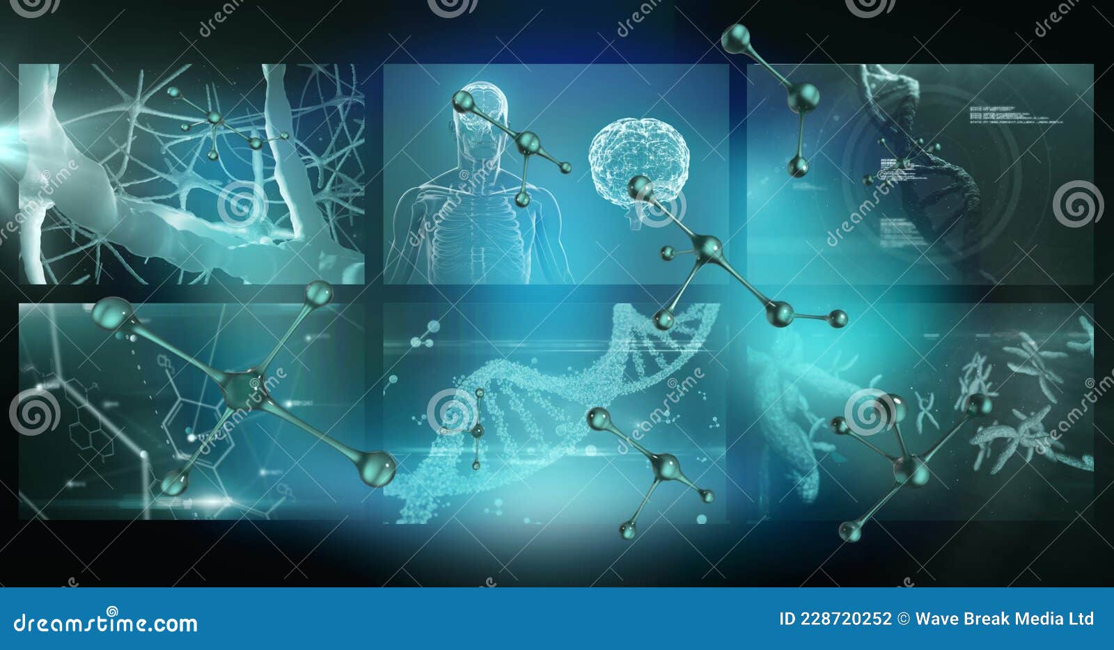 Image of Medical Data Processing on Screens Stock Illustration ...