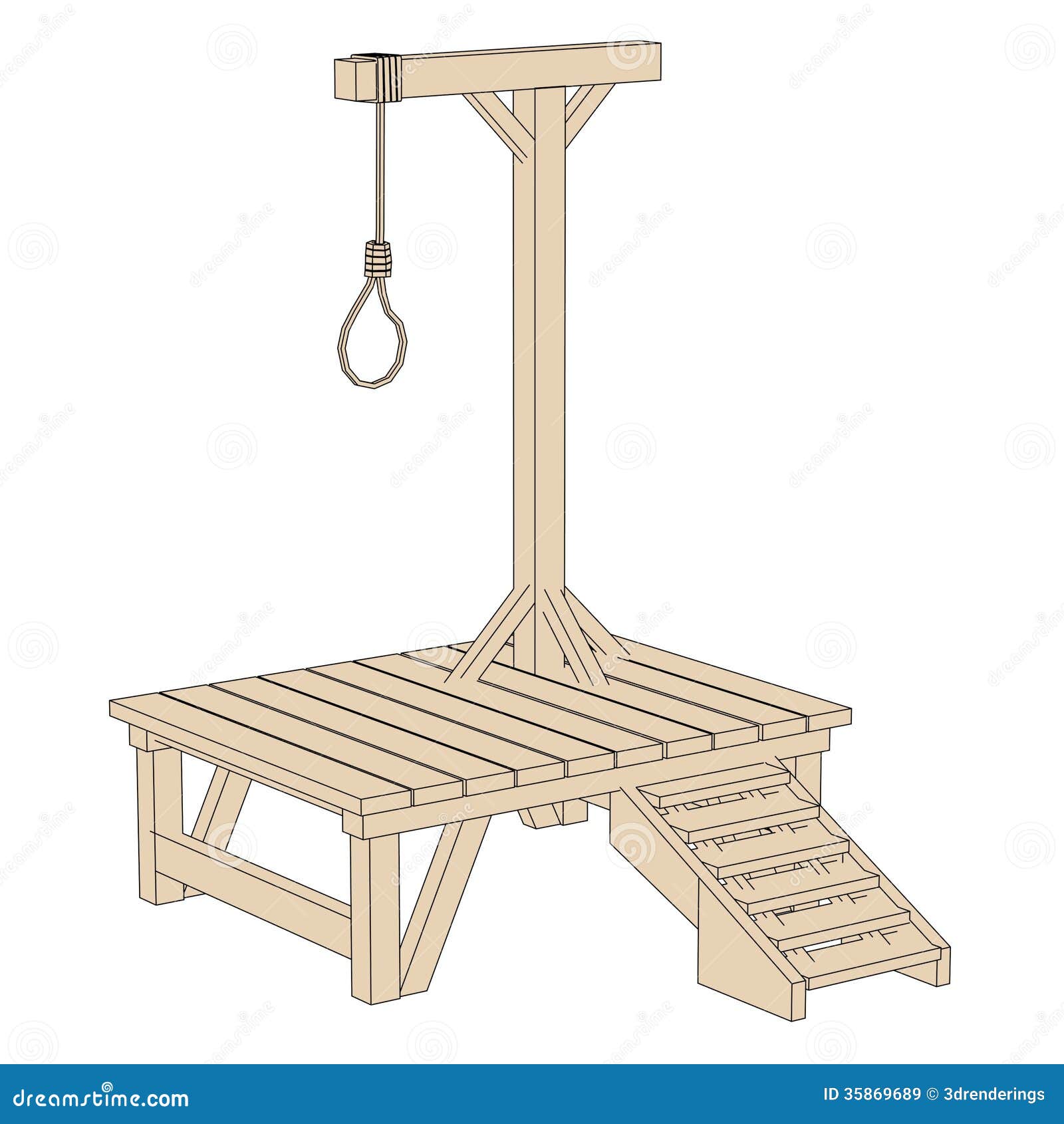 Image of medieval gallows stock illustration. Illustration of toon ...