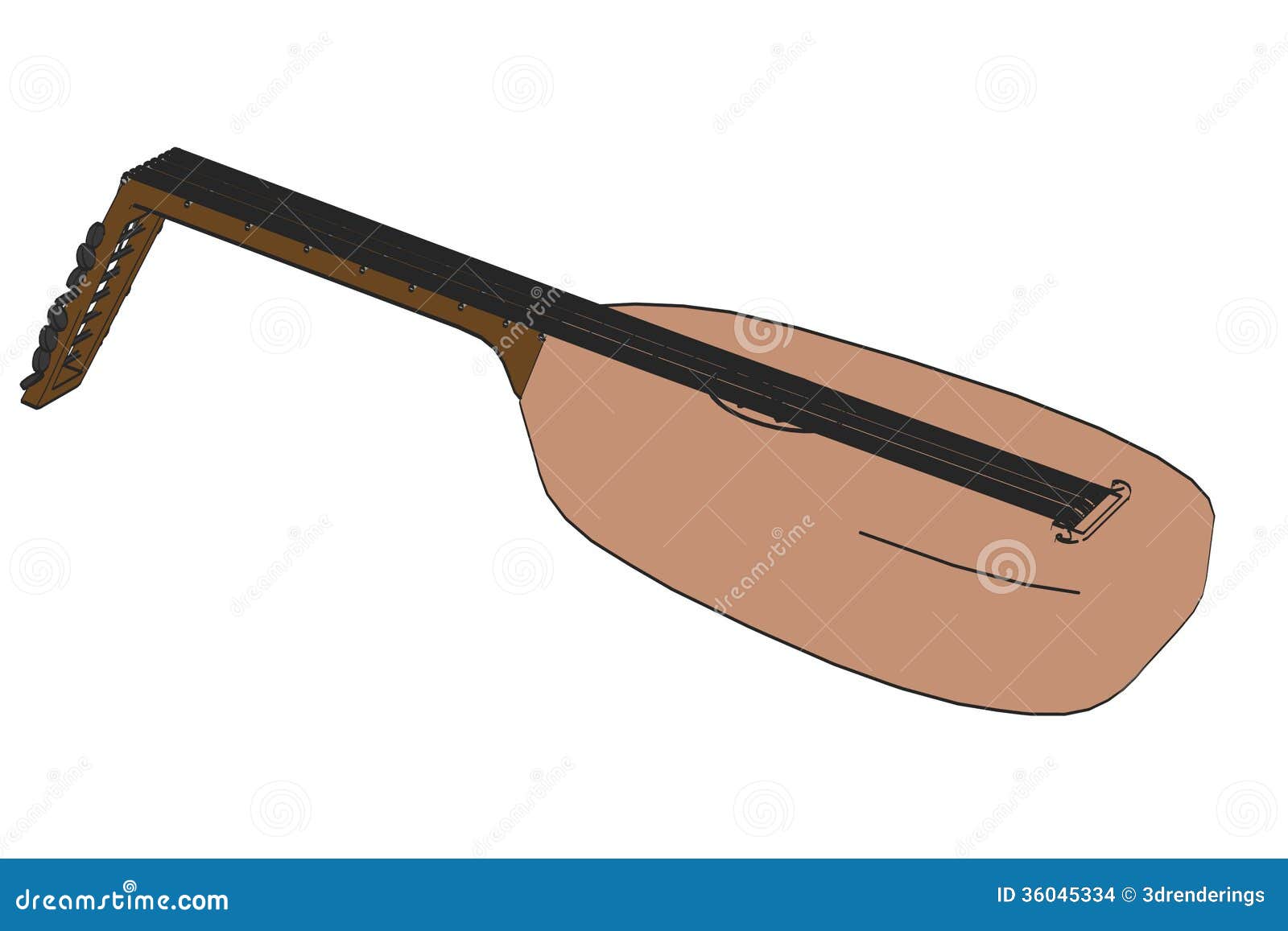 Image of medieval lute stock illustration. Illustration of handdraw ...