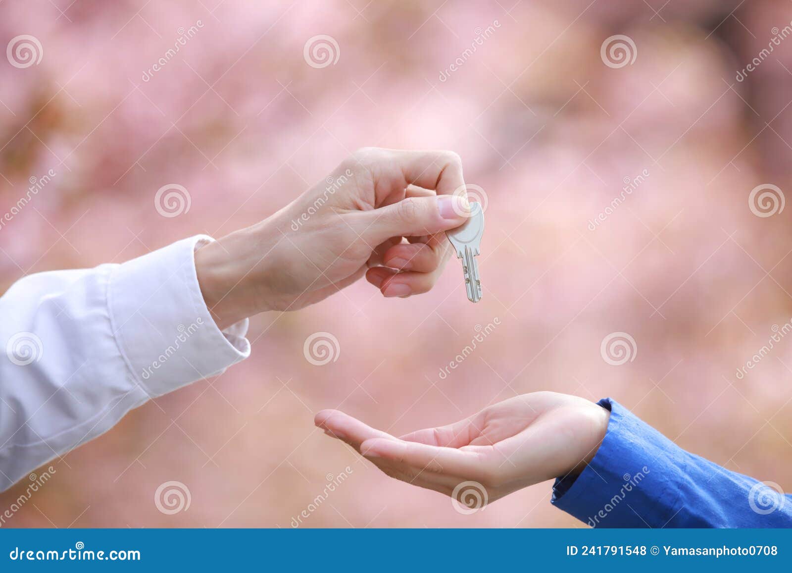 Hands of a Man Handing Over a Key Stock Photo - Image of hand, nature ...