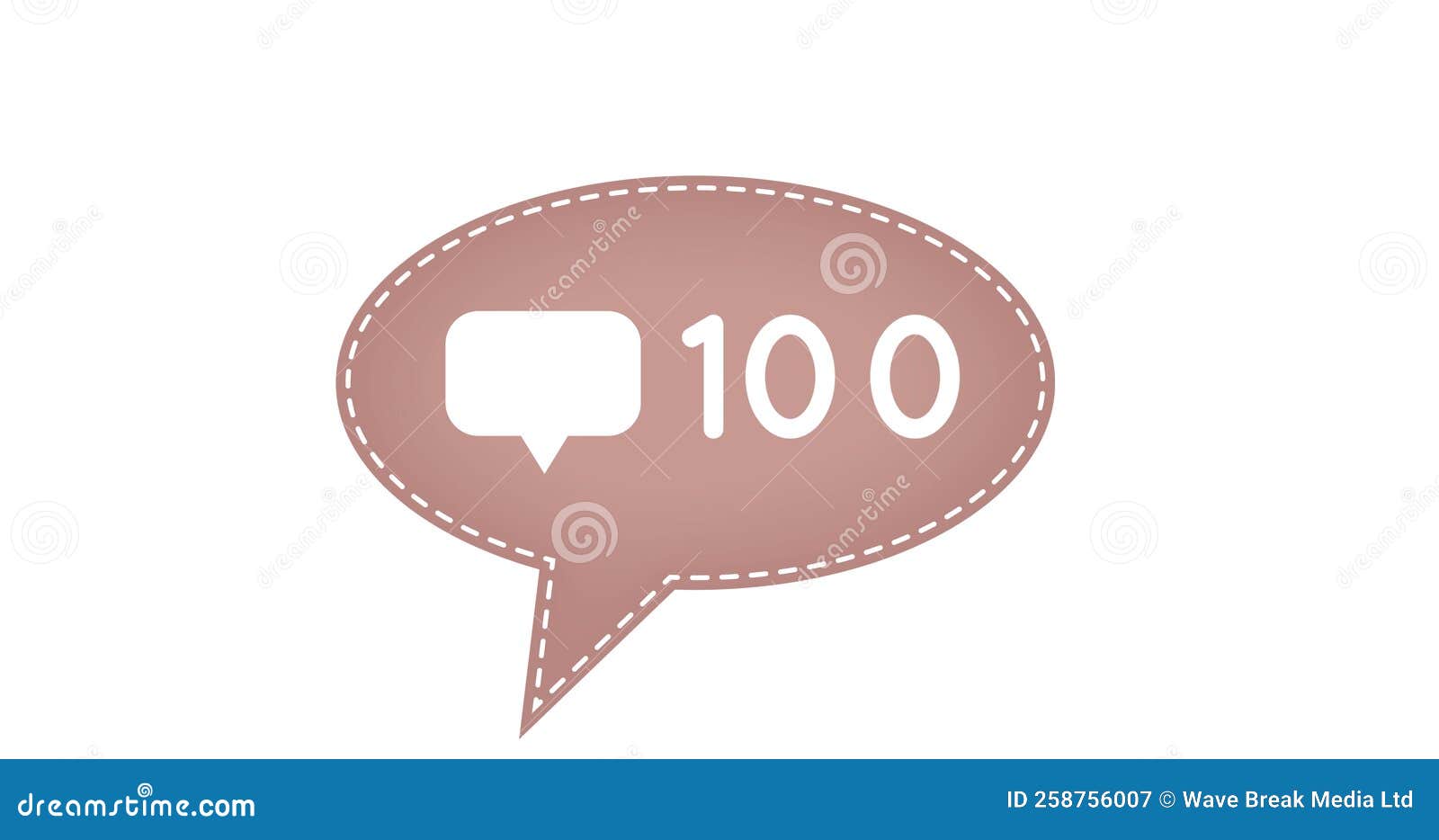 Image of 100 Messages on White Background Stock Illustration ...
