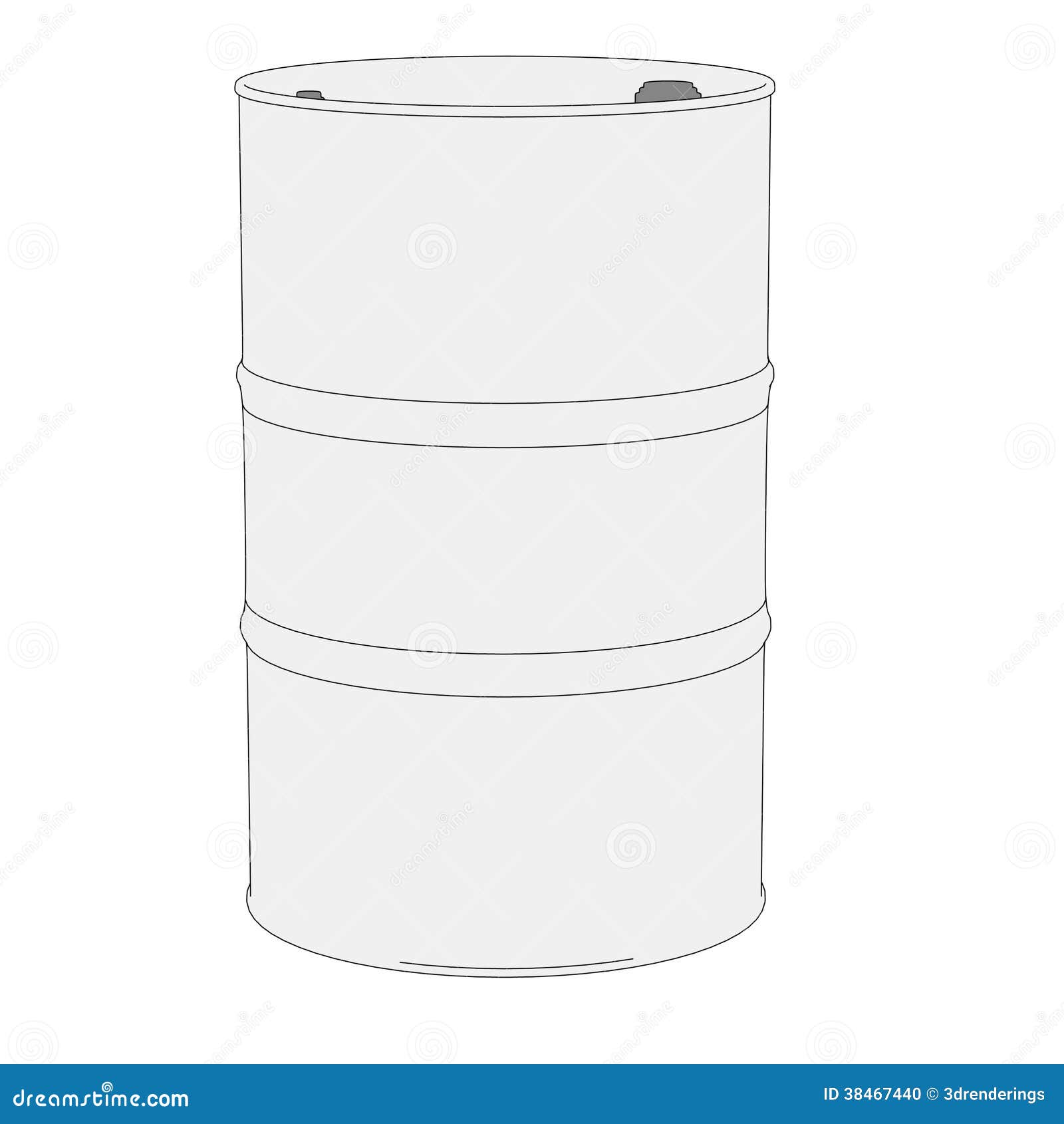 Image of metal barrel stock illustration. Illustration of chemical ...