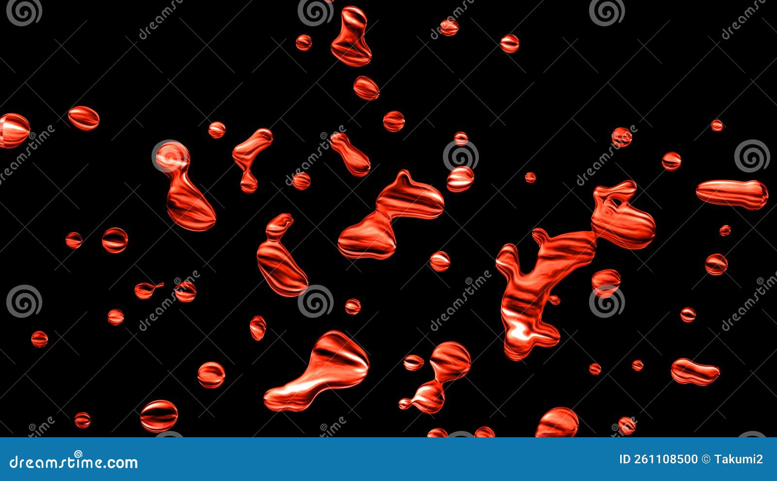 Image of Metal Liquefying Like Cell Division Stock Illustration ...