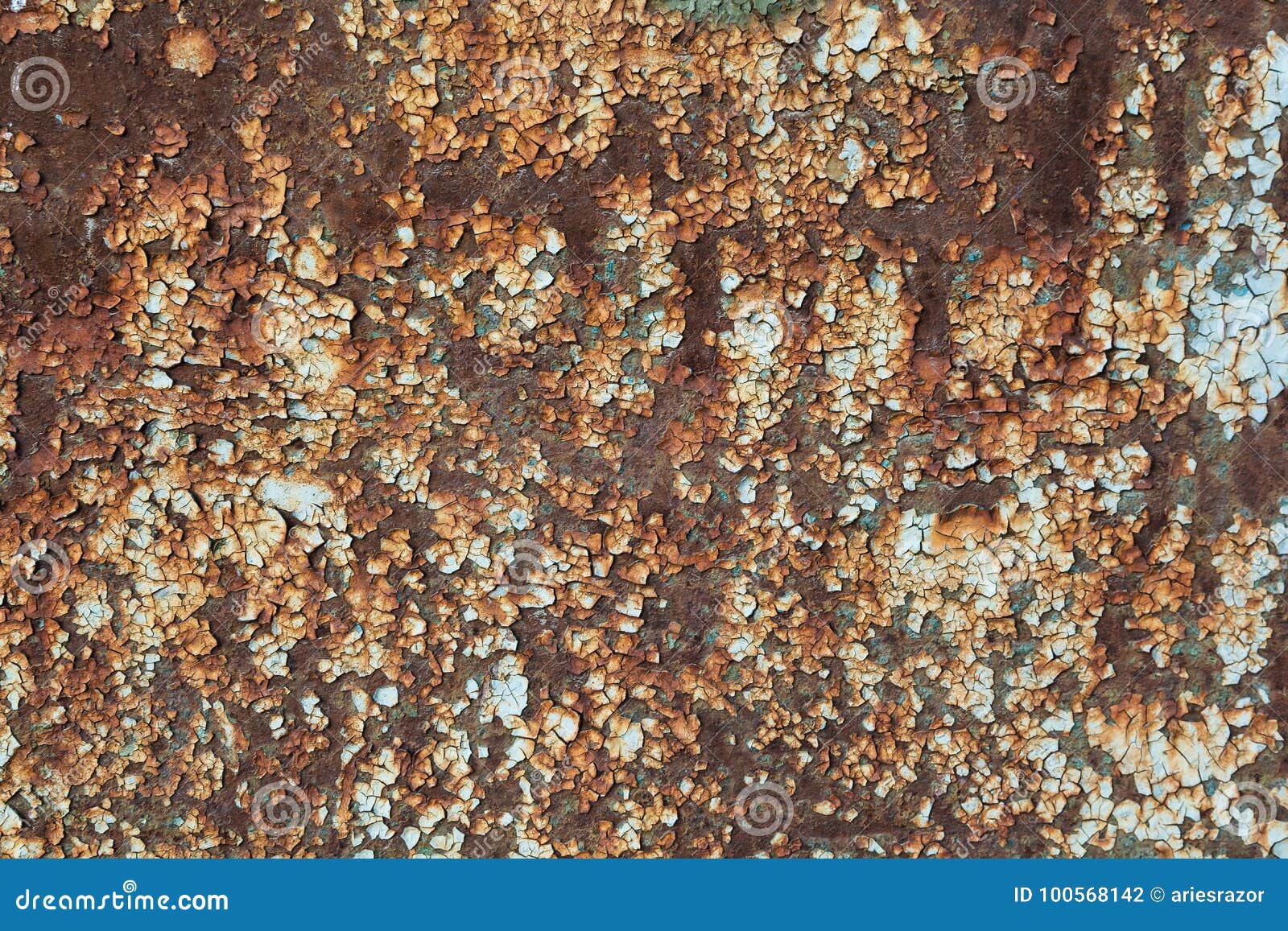 Green and Blue Painted Metal Background with Streaks of Rust for ...