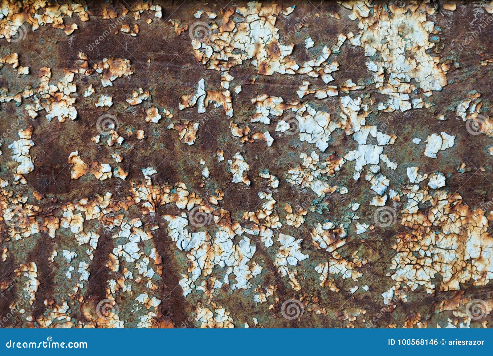 Green and Blue Painted Metal Background with Streaks of Rust for ...