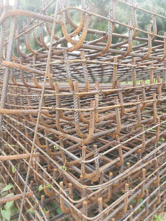 Metal Reinforced Frame or Block Lay on the Construction Site for Usage ...