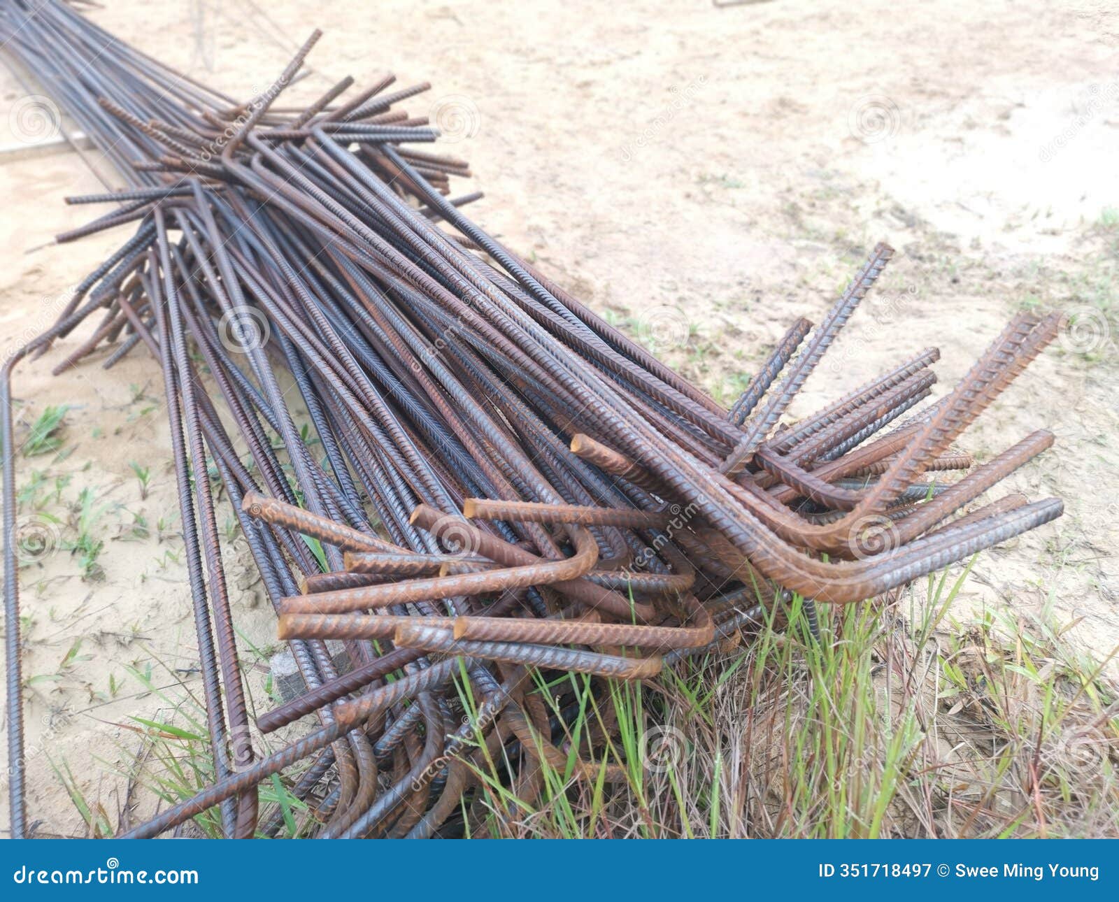 Metal Reinforced Frame or Block Lay on the Construction Site for Usage ...