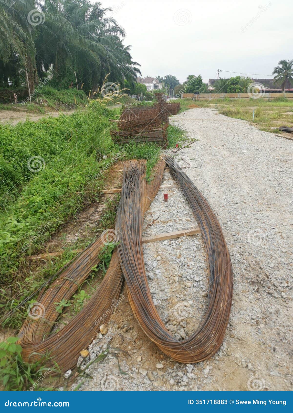 Metal Reinforced Frame or Block Lay on the Construction Site for Usage ...