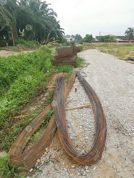Metal Reinforced Frame or Block Lay on the Construction Site for Usage ...