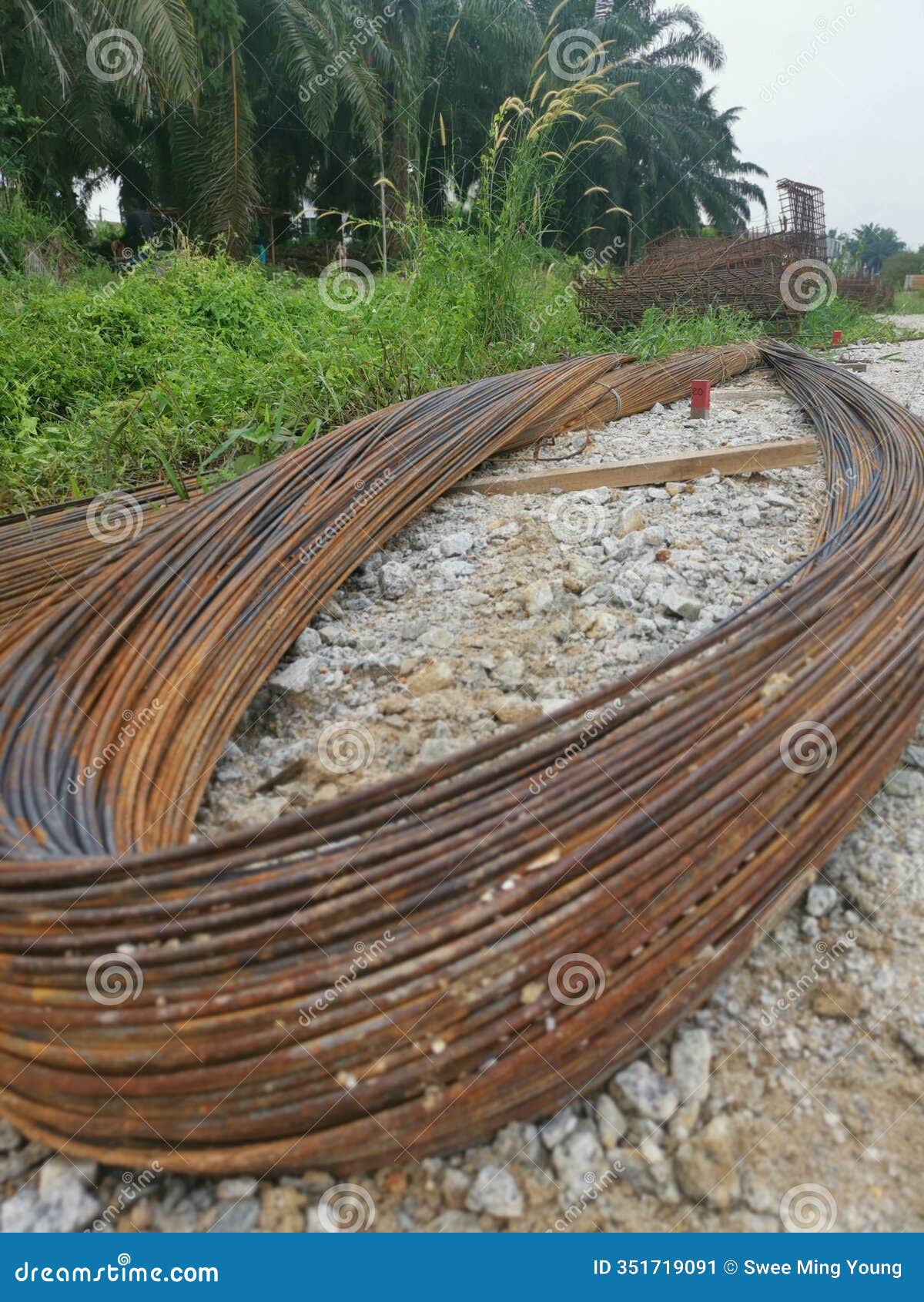 Metal Reinforced Frame or Block Lay on the Construction Site for Usage ...