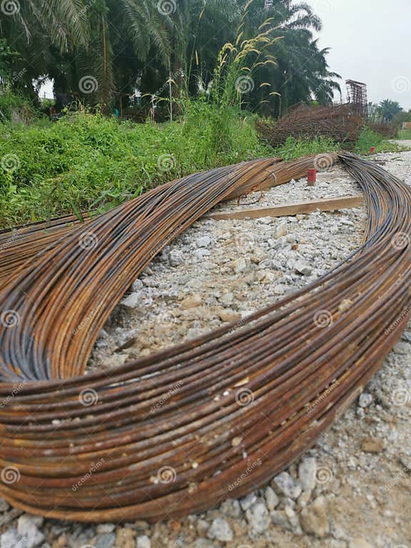 Metal Reinforced Frame or Block Lay on the Construction Site for Usage ...