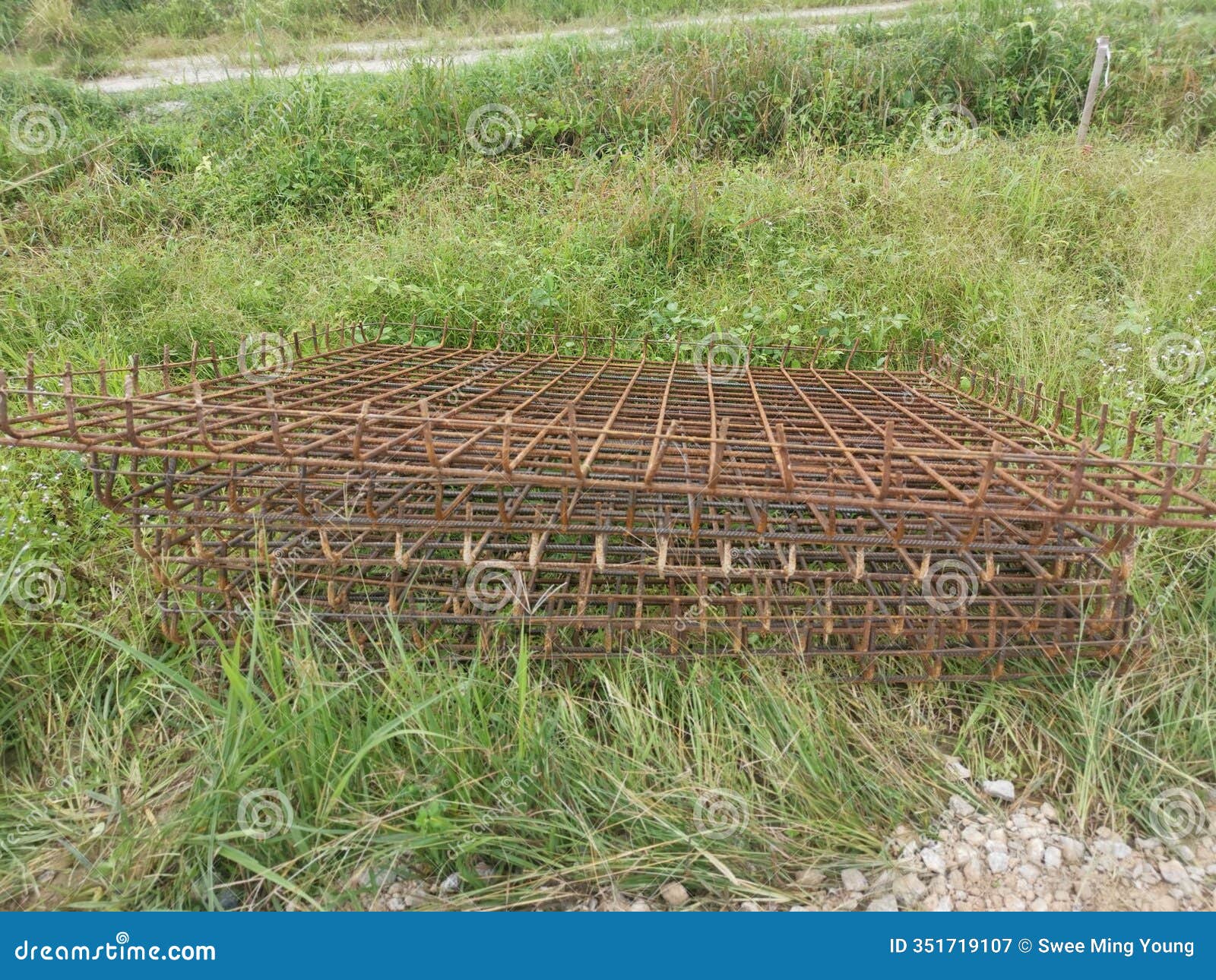 Metal Reinforced Frame or Block Lay on the Construction Site for Usage ...