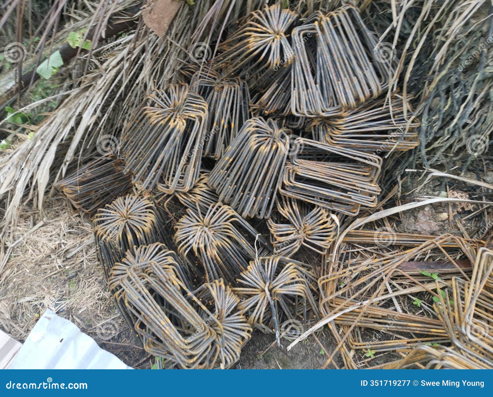 Metal Reinforced Frame or Block Lay on the Construction Site for Usage ...