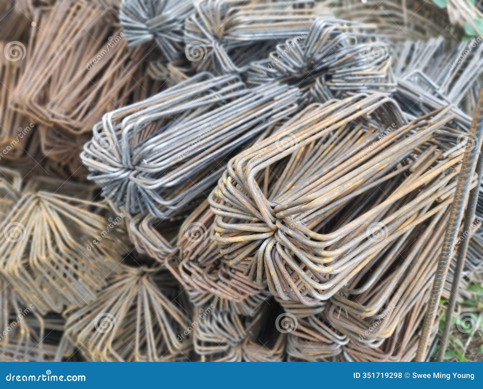 Metal Reinforced Frame or Block Lay on the Construction Site for Usage ...