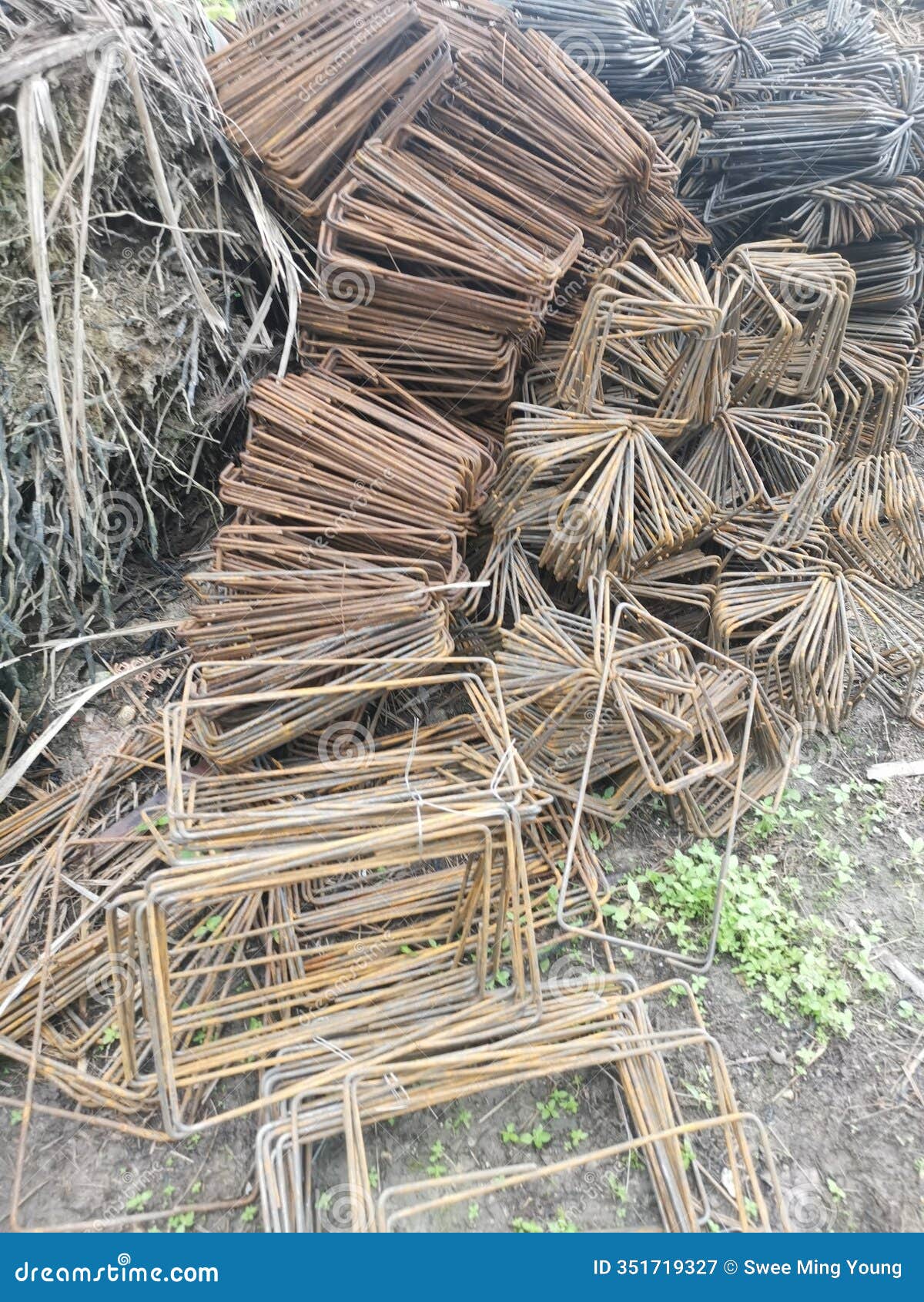 Metal Reinforced Frame or Block Lay on the Construction Site for Usage ...