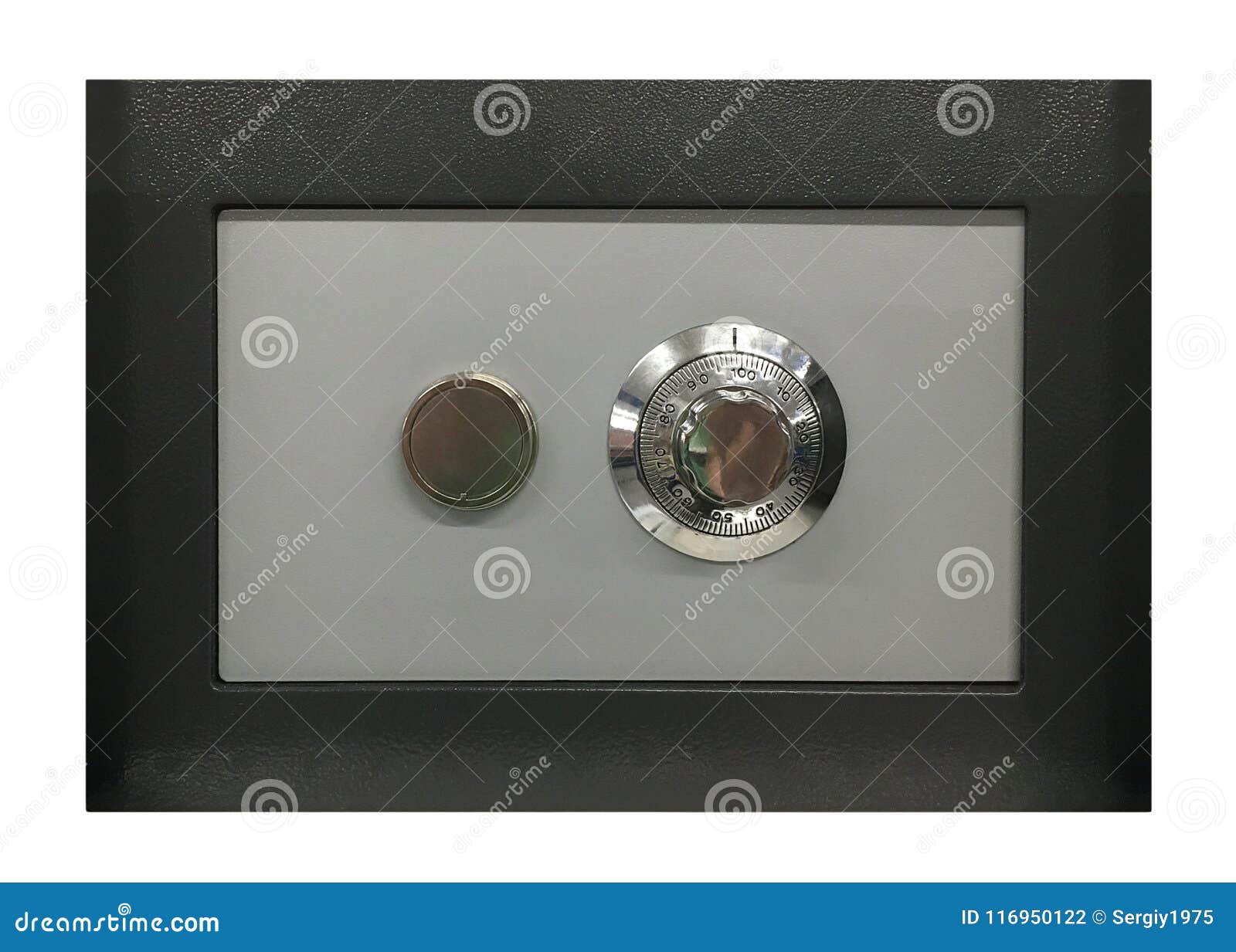 Metal Safe Isolated on White Background Stock Photo - Image of bank ...