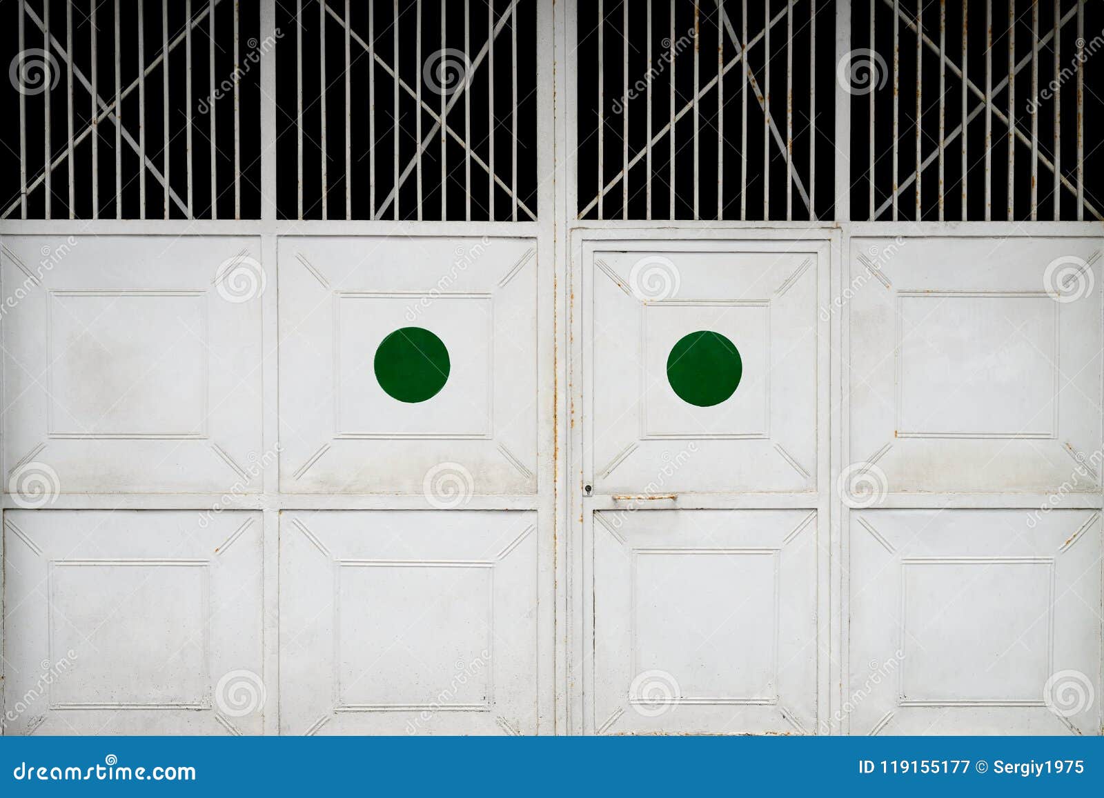 Image of a Metal White Gate Stock Image - Image of metal, architecture ...
