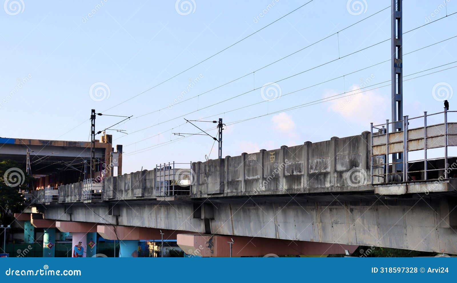 Image of a Metro Rail Bridge Editorial Stock Photo - Image of railway ...