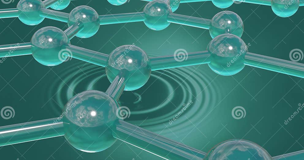 Image of Micro of Molecules Models Over Green Background Stock ...